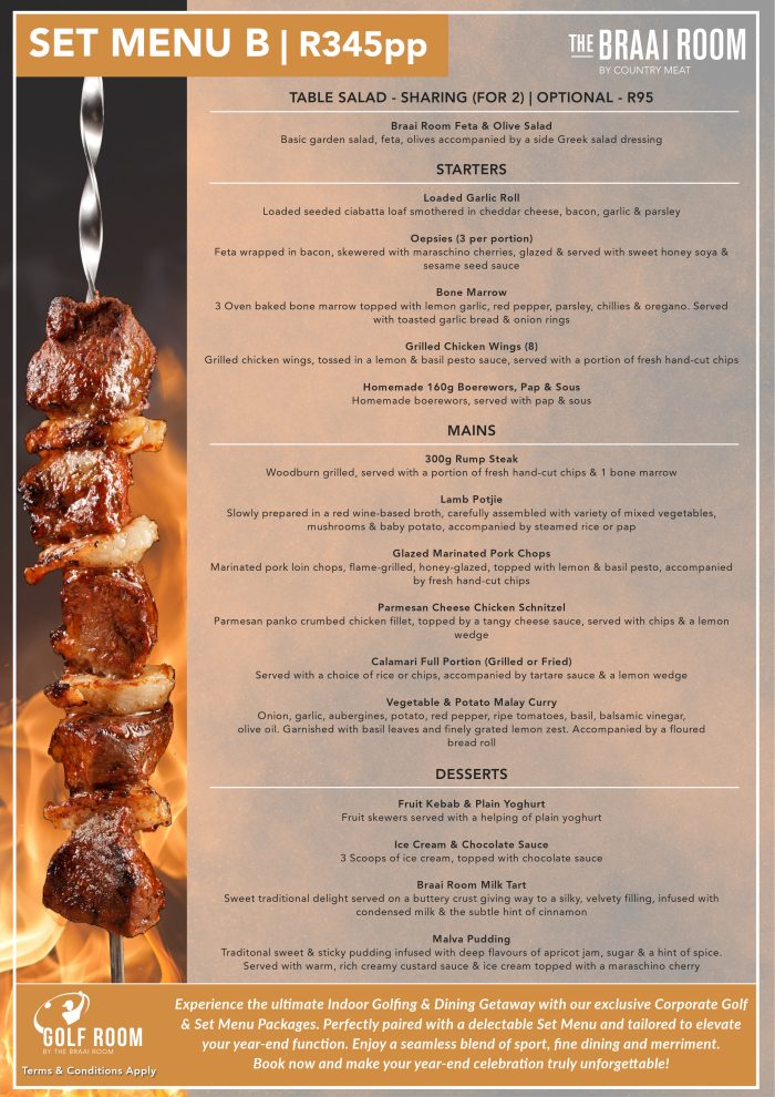 Lonehill – End of Year Functions – Braai Room